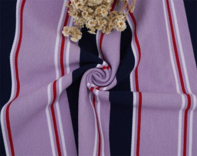 China Comfortabel en huidvriendelijk Duurzaam slijtvast gestreepte gebreide stof voor casual wear Te koop