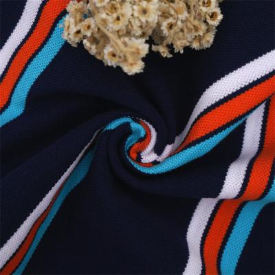 Cina Tessuto a maglia a strisce per camicia da polo, traspirante, confortevole e naturale, resistente all'usura in vendita
