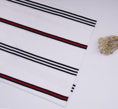 China Healthy And Breathable And Comfortable Striped Knit Fabric For T-Shirt for sale