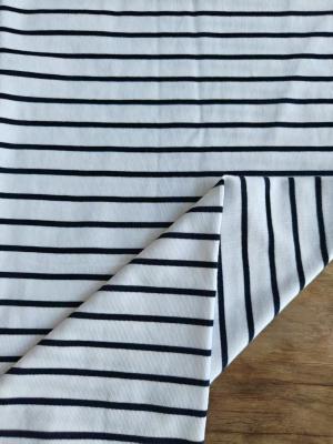 Cina Tessuto a righe traspirante e confortevole, non facile da sbiadire, per T-shirt in vendita