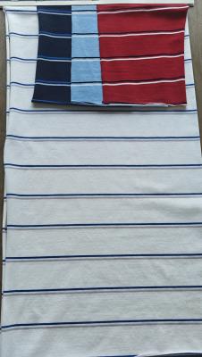 중국 통기성 스트라이프 니트 원단 95 면 5 스판덱스, 캐주얼 의류용 판매용