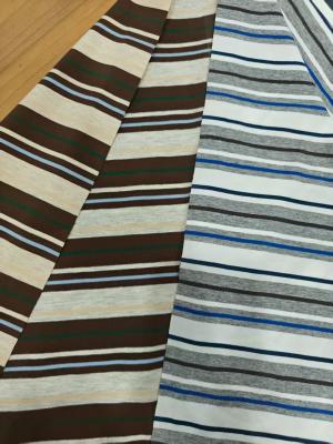 China Comfortable And Skin-Friendly Low Shrinkage Striped Knit Fabric For T-Shirt for sale