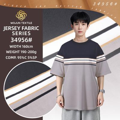 China Healthy，Comfortable And Skin-Friendly Smooth Healthy Striped Knit Fabric For T-Shirt for sale