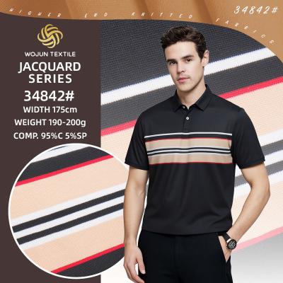 China Comfortable And Healthy，Natural High Quality Striped Knit Fabric For Polo Shirt for sale