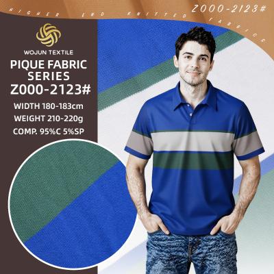 China Wear-Resistant , Breathable And Comfortable Striped Knit Fabric For Polo Shirt for sale
