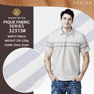 China Breathable And Comfortable， Wrinkle-Resistant  High Quality Striped Knit Fabric For Polo Shirt for sale
