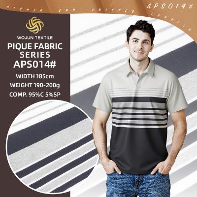 China Good Texture,  High Quality Durble And Breathable Striped Knit Fabric For Polo Shirt for sale