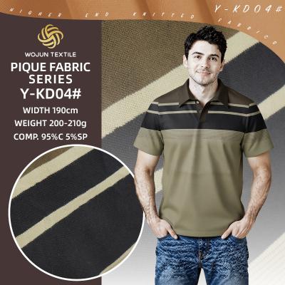 China Breathable , Wear-Resistant Moisture-Absorbing And Durable Striped Knit Fabric For Polo Shirt for sale