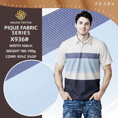 China Breathable , Wear-Resistant High Quality Durable Striped Knit Fabric For Polo Shirt for sale