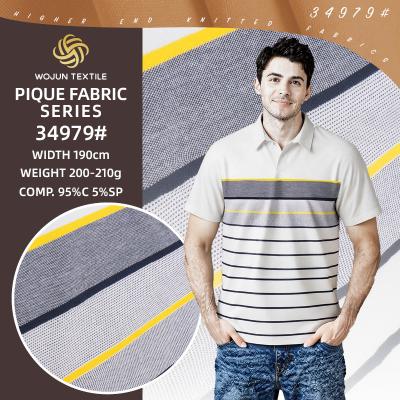 China 190cm Wide Striped Cotton Pique Fabric: Stretch Texture for Brands for sale