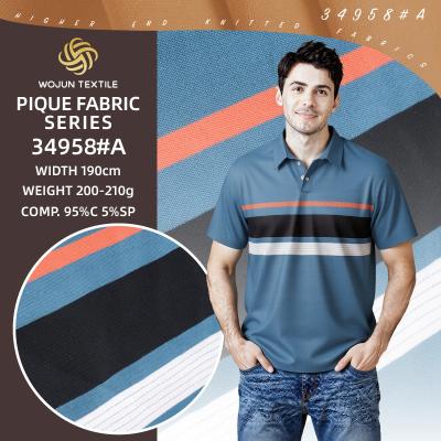 China Custom Striped Cotton Pique Fabric for Bespoke Designer Collections for sale