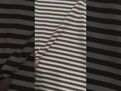 Boa textura Ramie Camisa de algodão a riscas 190gm Tecido de algodão penteado para camisa casual