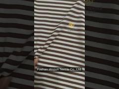 100% cotton yarn dyed stripe knit fabric for activewear