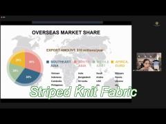 moisture-absorbent and breathable smooth striped knit fabric for t- shirt