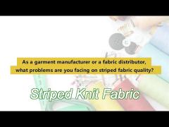 double yarn striped shirt fabric , combing striped cotton knit fabric