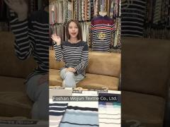 skin-friendly, soft and not prone to deformation striped knit fabric for casual wear