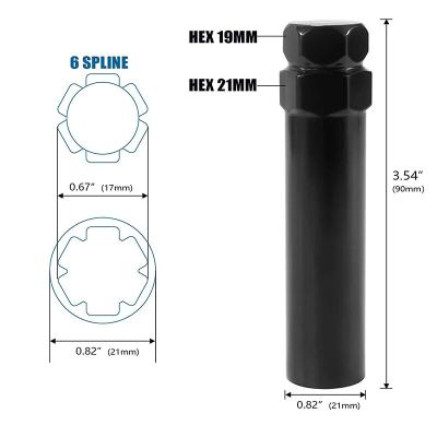 Cina 90mm 88mm 35mm Lunghezza Anti-furto Nuccia di cuscinetto Nuccia di ruota di cromo alluminio in vendita