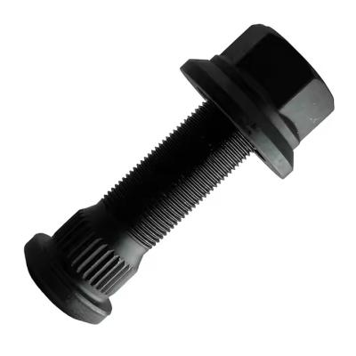 China Grade 10.9 Black Wheel Bearing Bolt For Mack Kenworth BIRLOS American Trailer for sale