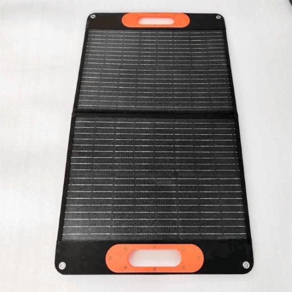 Quality 2 Folds Solar Panels Charger Foldable 60W Portable Solar Panel 166mmx166mm Cell for sale