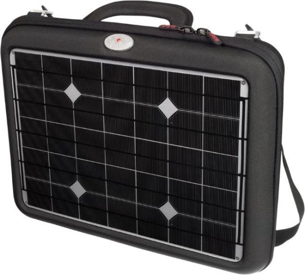 Quality Waterproof Solar Powered Laptop Bag DSLR Batteries 18W Solar Panel Briefcase for sale