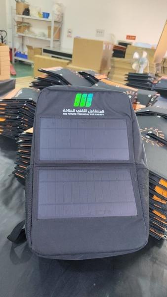 Quality Waterproof Nylon Lining 60L Solar Panel Backpacks With Dual USB Water Resistant for sale