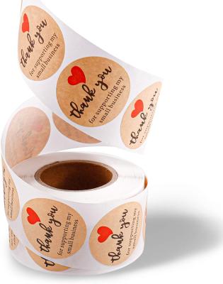 China Custom Printing Brand Logo Die Cut Round Shape Waterproof Adhesive Paper Stickers for Packages for sale