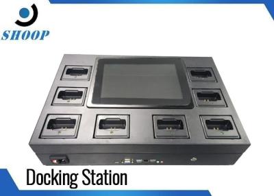 China 8 Units Police Body Camera Docking Station With HDD LCD Screen for sale