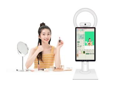 China White Android 11 Live Stream Machine Set With Beauty Light And Camera Te koop