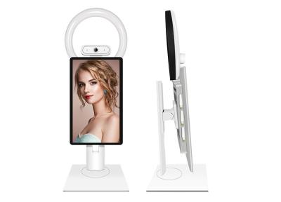 China White Android 11 Live Stream Machine Set With Beauty Light And Camera Te koop