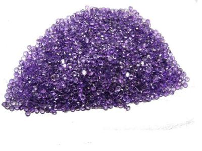 China Diamond Cut Natural Amethyst Gemstones for sale