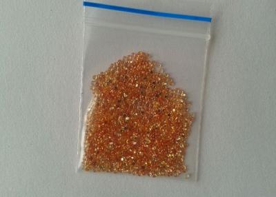 China Round Diamond Cut Natural Loose Gemstones Orange Sapphire 0.8 - 2.0MM for sale