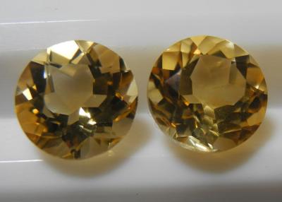 China Natural Citrine Gemstones Round Loose Calibrated Briolettes Faceted cut for sale
