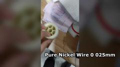 99.6% purity nickel wire of DKRNT 0.025 of KT NP2 for sale