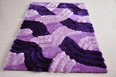 China 3D High and Low Pile Cross Design Polyester Shaggy Carpet Made in China Rug for sale