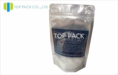 China Zipper Foil stand up resealable pouches Heat Seal With 16oz Salt for sale