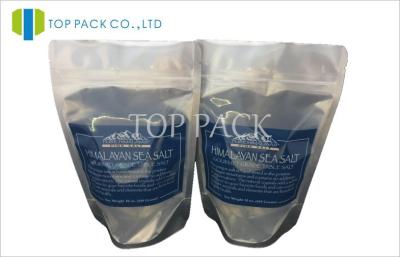 China Round Corder Moistureproof Spices Sea Salt Bags 16OZ Clear Front Foil Back for sale