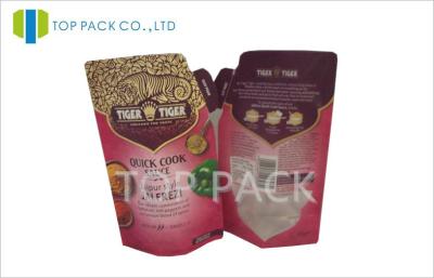 China Zipper Food Printed Spices Packaging For Sauce , Recyclable 15C for sale