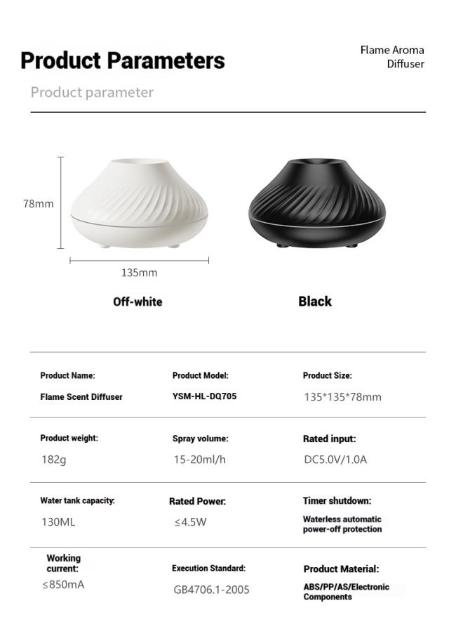 Close-up of Wave-Design Humidifier with mood lights