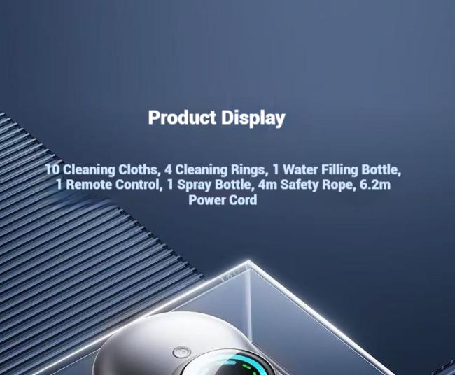 Automatic glass cleaning robot in operation on a window