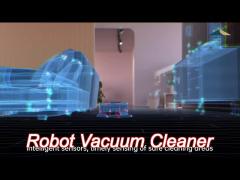 white automatic vacuum cleaner robot 7.4v self emptying vacuum 20w with 2000mah lithium battery