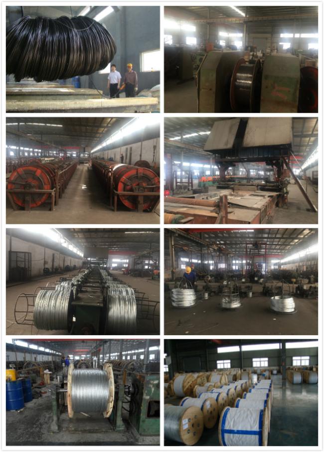 filo di acciaio galvanizzato immerso caldo di 3/8' 7 di fili secondo ASTM A 475 EHS