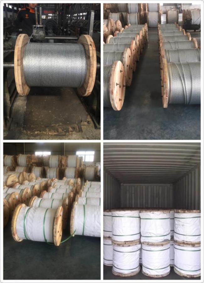 filo di acciaio galvanizzato immerso caldo di 3/8' 7 di fili secondo ASTM A 475 EHS