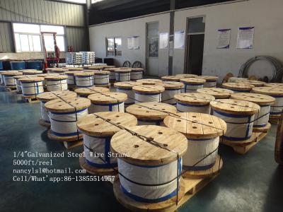 Κίνα 19x2.54mm γαλβανισμένο καλώδιο χαλύβδινων συρμάτων για τον αγγελιοφόρο ASTM μια κατηγορία Α 475 ένα EHS προς πώληση