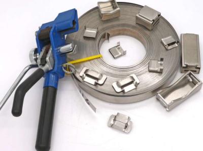 Cina Strumenti di cingolazione Fascia in acciaio inossidabile Buckle SGS per la pinza del cavo in vendita