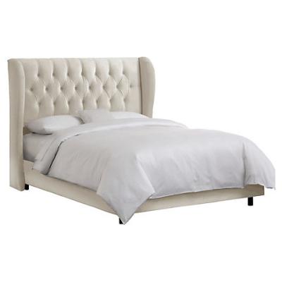 China New Model Best design Soft Velvet Fabric Full Bed Frame bed design furniture wooden handmade wooden beds for sale