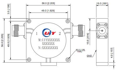 China 140 to 300MHz RF Coaxial Isolator with small size can be customized for sale
