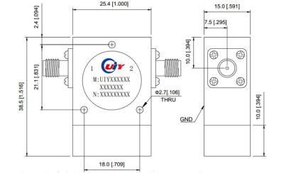 China Small UHF Coaxial isolator high power isolator Can be dual junction and customized for sale