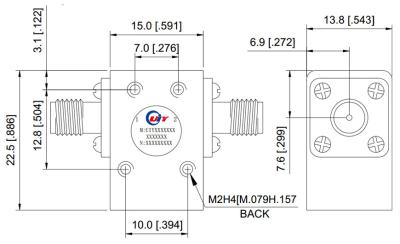 China Small UHF Coaxial isolator isolator Can be dual junction and customized Guaranteed for one year standard for sale