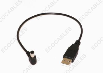 Cina USB Power Cable With 90 Degree DC Barrel Adapter For Battery Packs L=11.8 inch in vendita