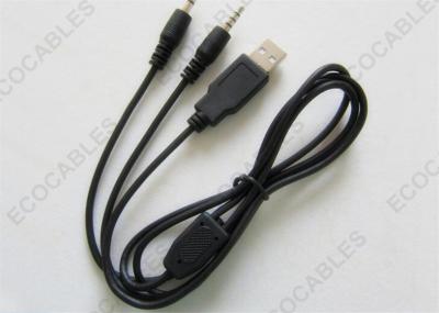 Cina USB 2.0 un tipo maschio cablaggio stereo maschio di stereotipia del cavo/automobile di 3.5mm all'audio in vendita